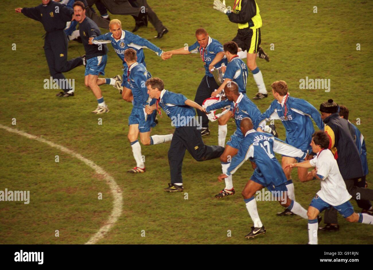 Soccer european cup winners cup final chelsea v stuttgart hi-res stock ...
