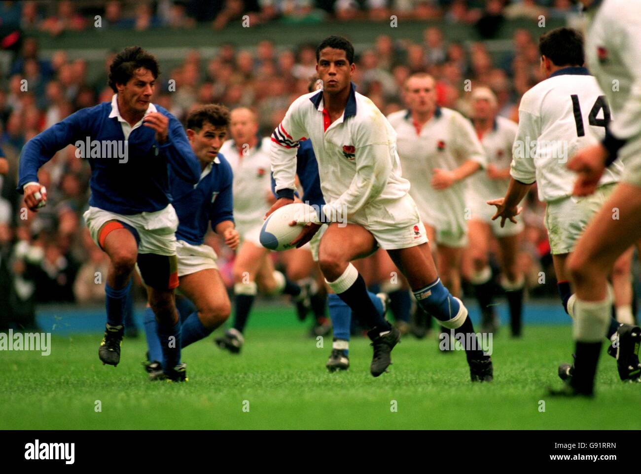 Rugby World Cup -England. Jeremy Guscott Stock Photo - Alamy