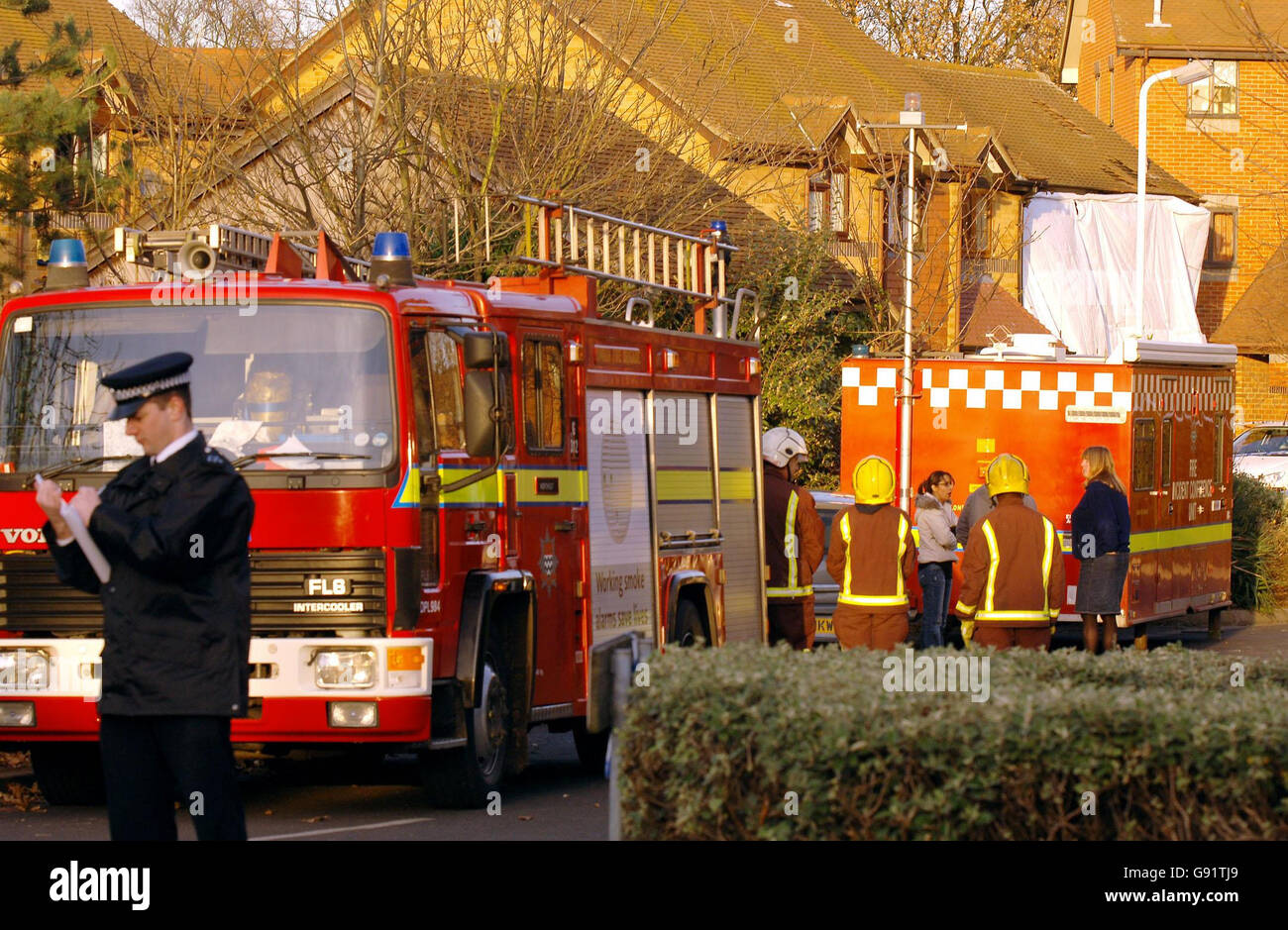 Firefighters at the scene in hayes hi-res stock photography and images ...