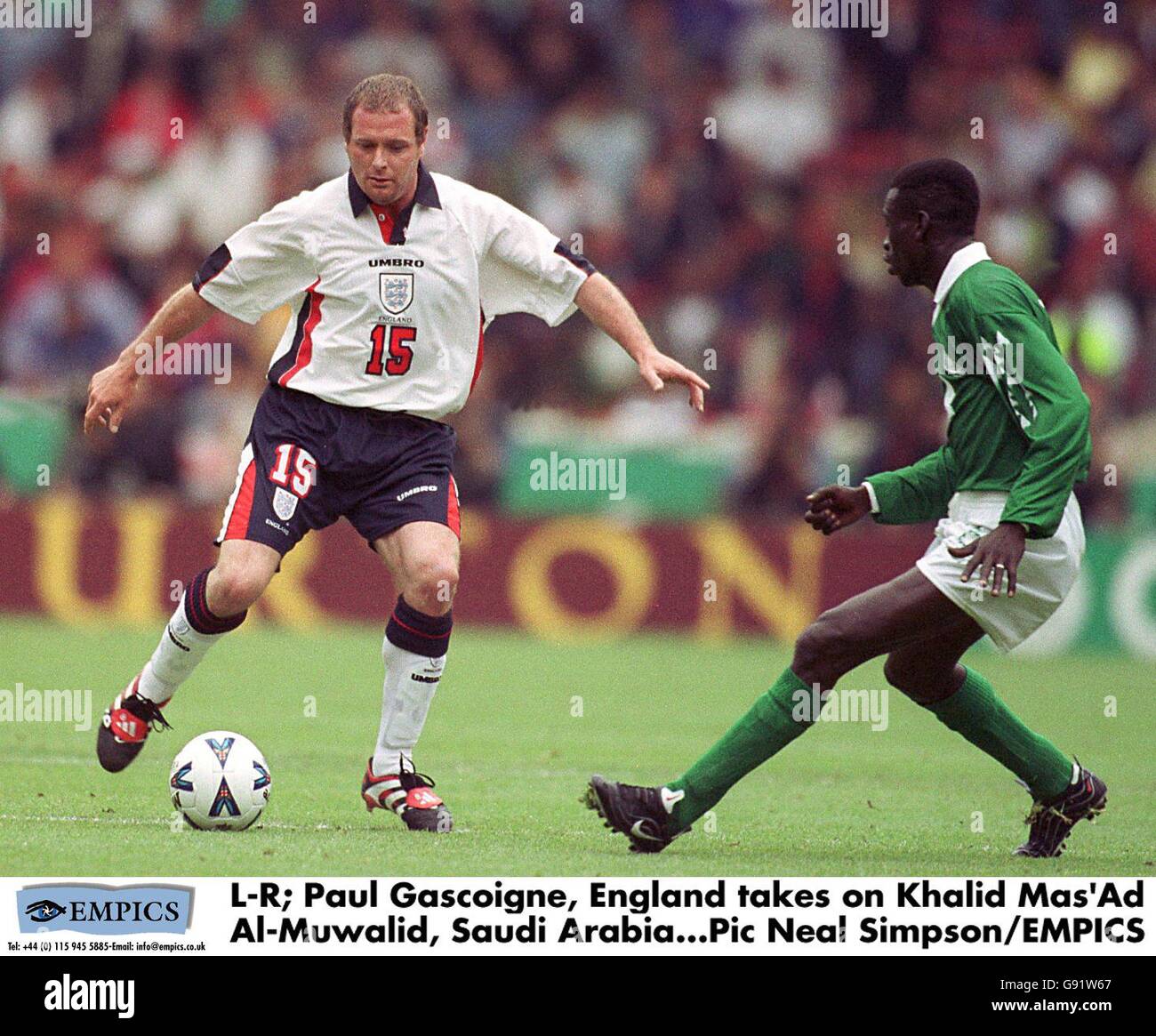 Soccer - Friendly - England v Saudi Arabia Stock Photo - Alamy
