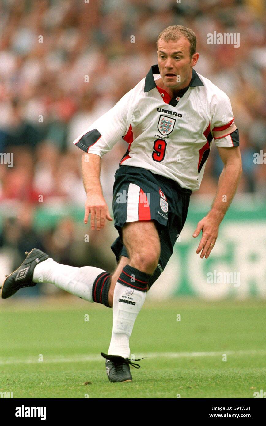 Soccer - Friendly - England v Saudi Arabia. Alan Shearer, England Stock ...