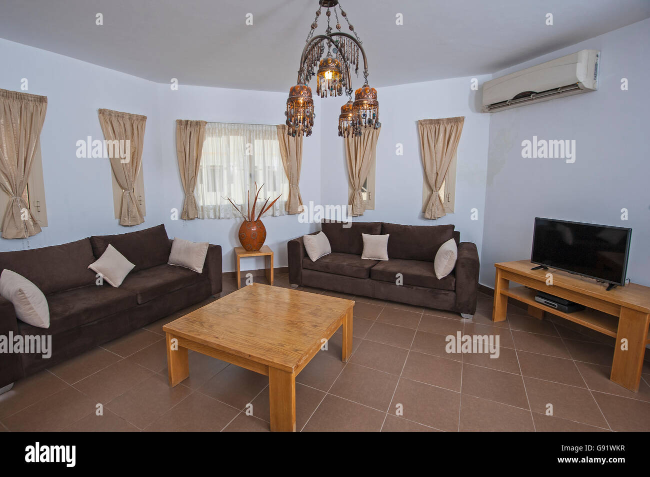 Interior design decor of an apartment living room with furniture and ...