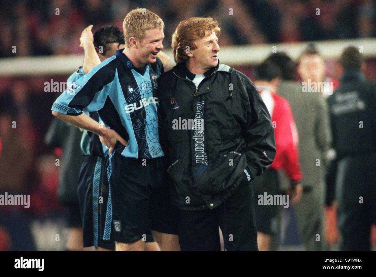Coventry City Manager Gordon Strachan (R) and David Burrows (L Stock ...
