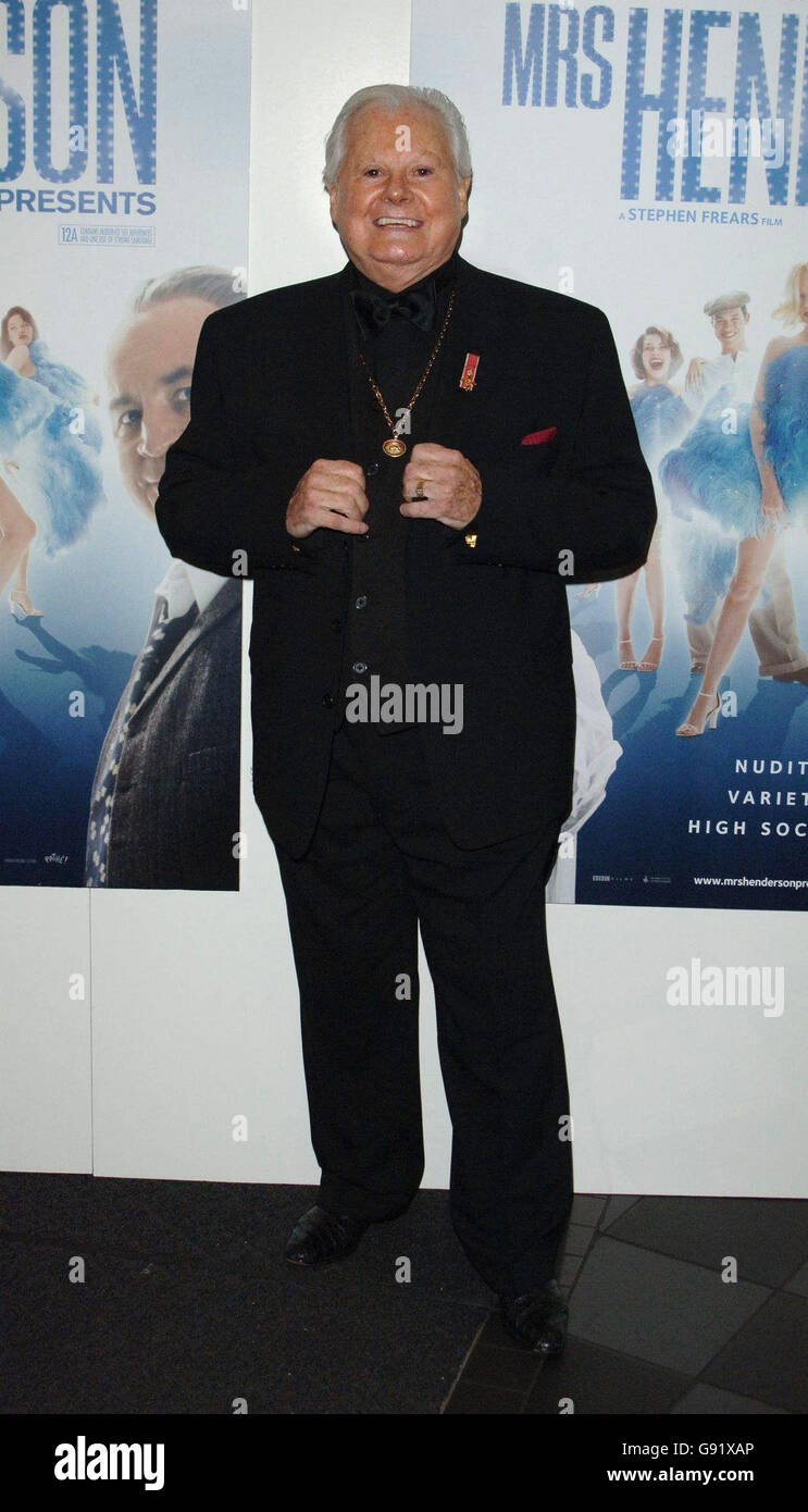 Danny La Rue arrives at the premiere of 'Mrs Henderson Presents', at ...