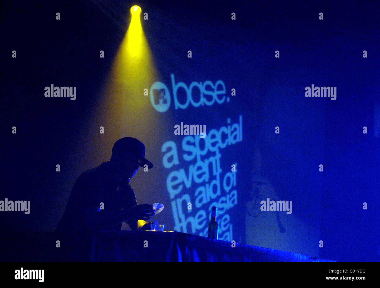 A DJ on stage during the MTV Base charity concert in aid of the DEC ...