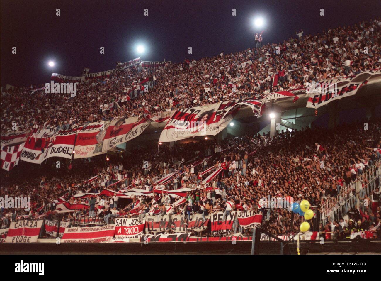Argentine Soccer - Boca Juniors v River Plate. River Plate fans Stock ...