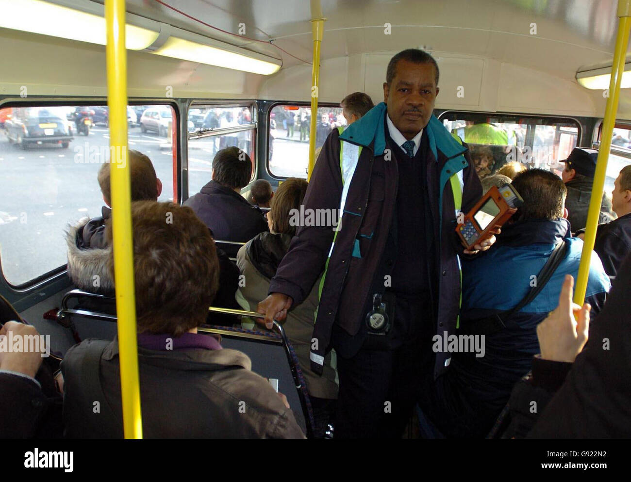 Conductor Lloyd Licorish aboard the last journey of the Routemaster bus ...