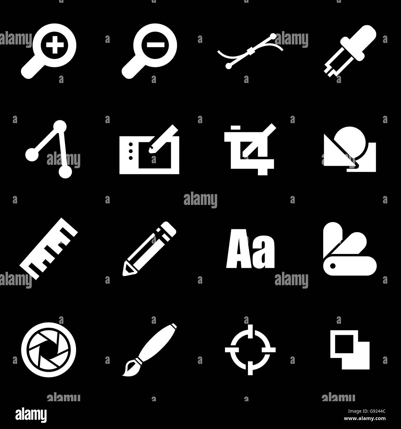 Vector white graphic design icon set Stock Vector Image & Art - Alamy
