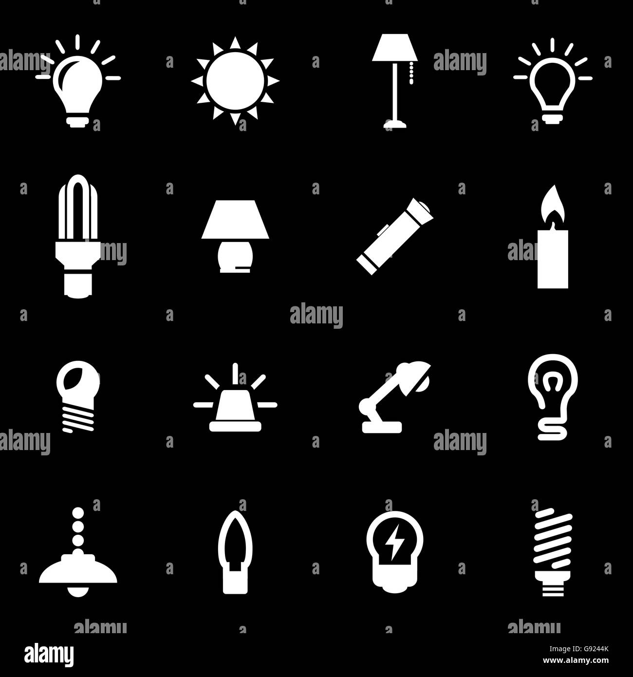 Globe light bulb illustration Black and White Stock Photos & Images - Alamy