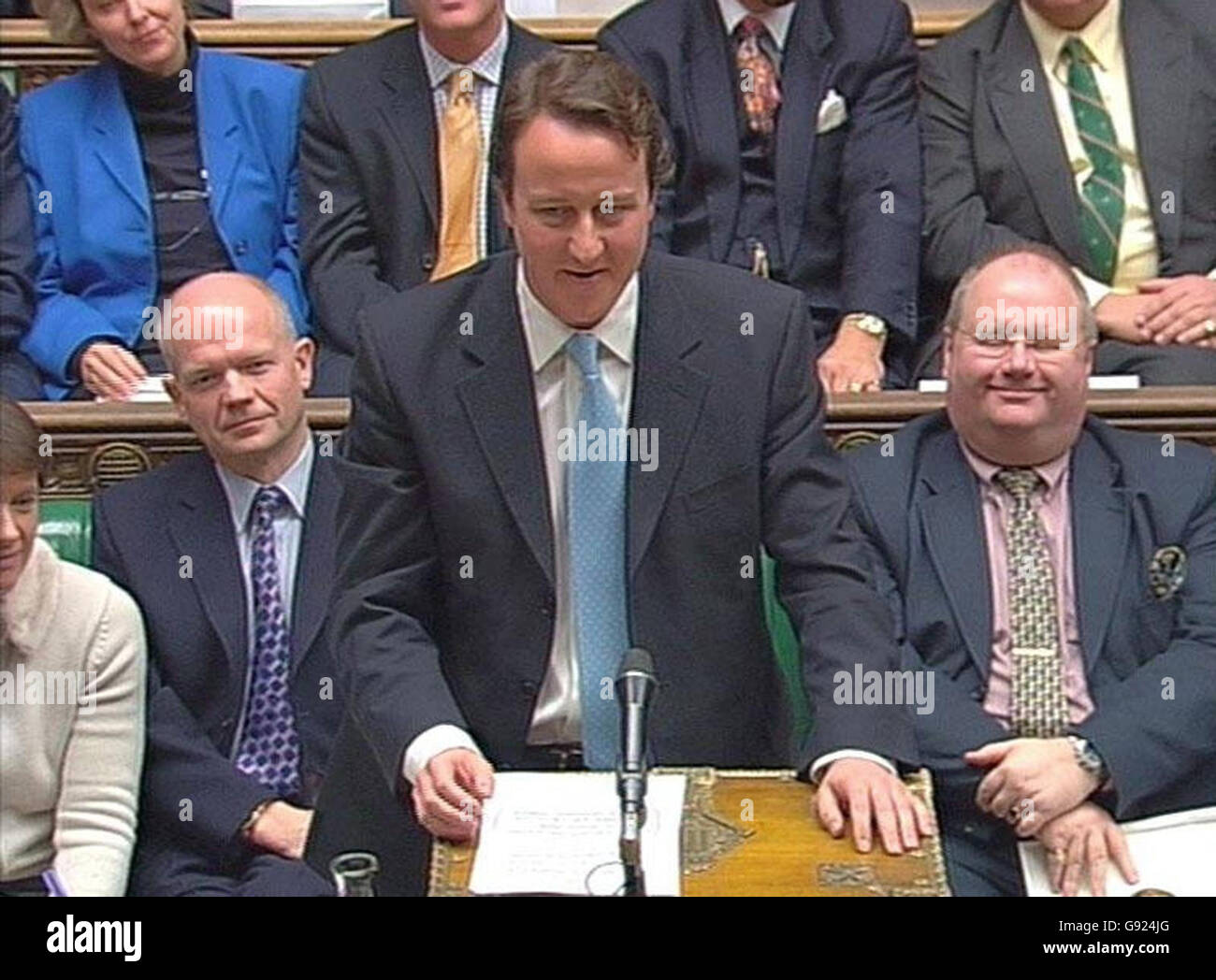 David Cameron, the new Conservative leader, speaks during Prime ...