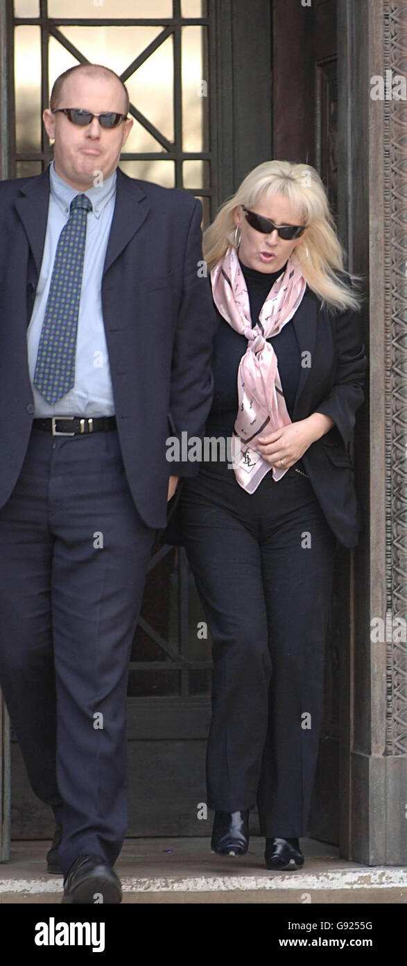 Julie hyett with her husband john outside swansea crown court hi-res ...