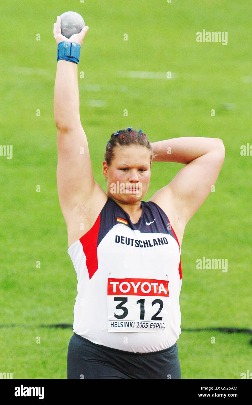Christina Schwanitz of Germany during the final of the shot put Stock ...