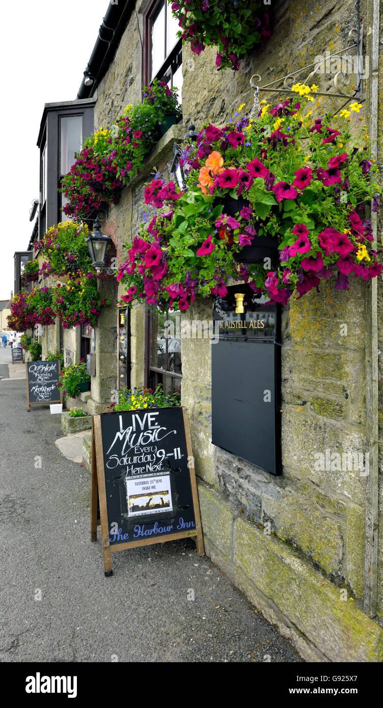 The harbour inn Porthleven Cornwall England UK Stock Photo - Alamy