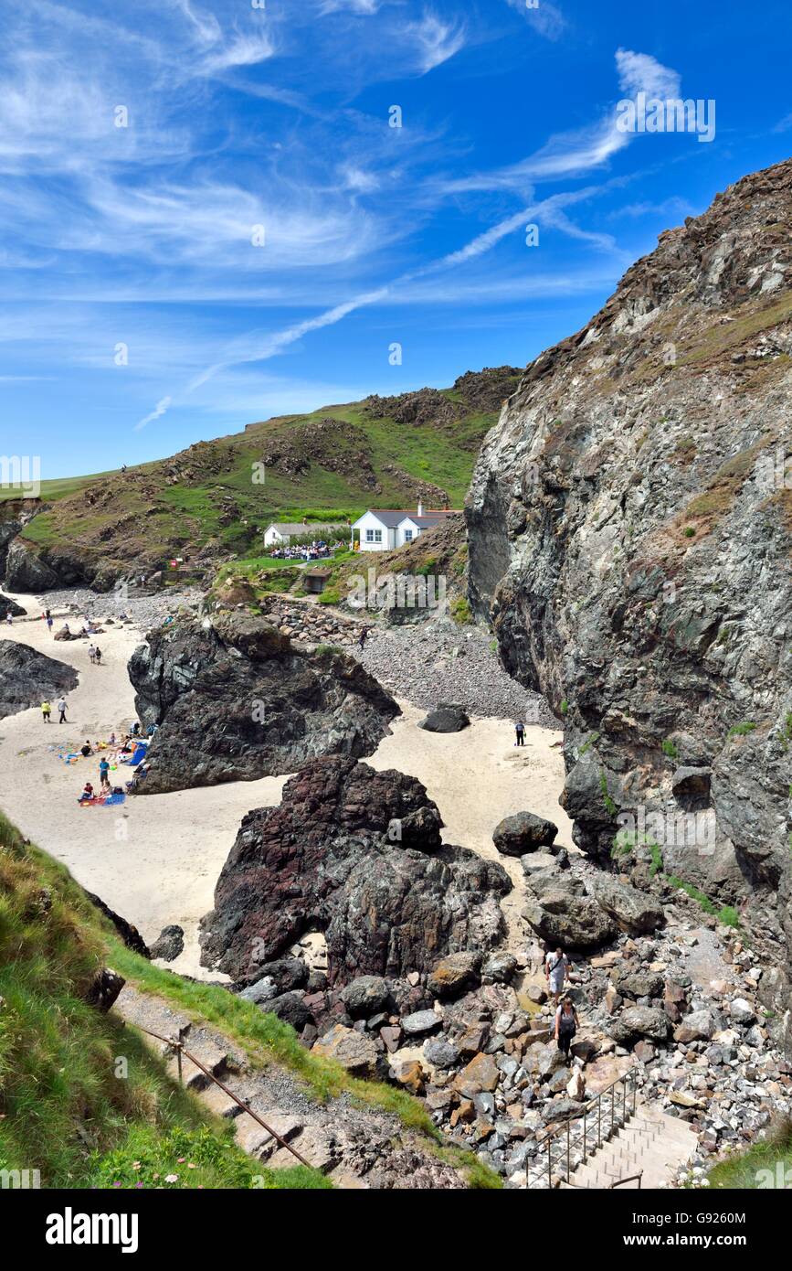 Kynance Cove on the Lizard Peninsula Cornwall England UK Stock Photo ...