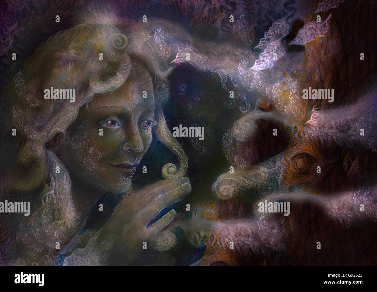 Beautiful radiant mystical background hi-res stock photography and ...