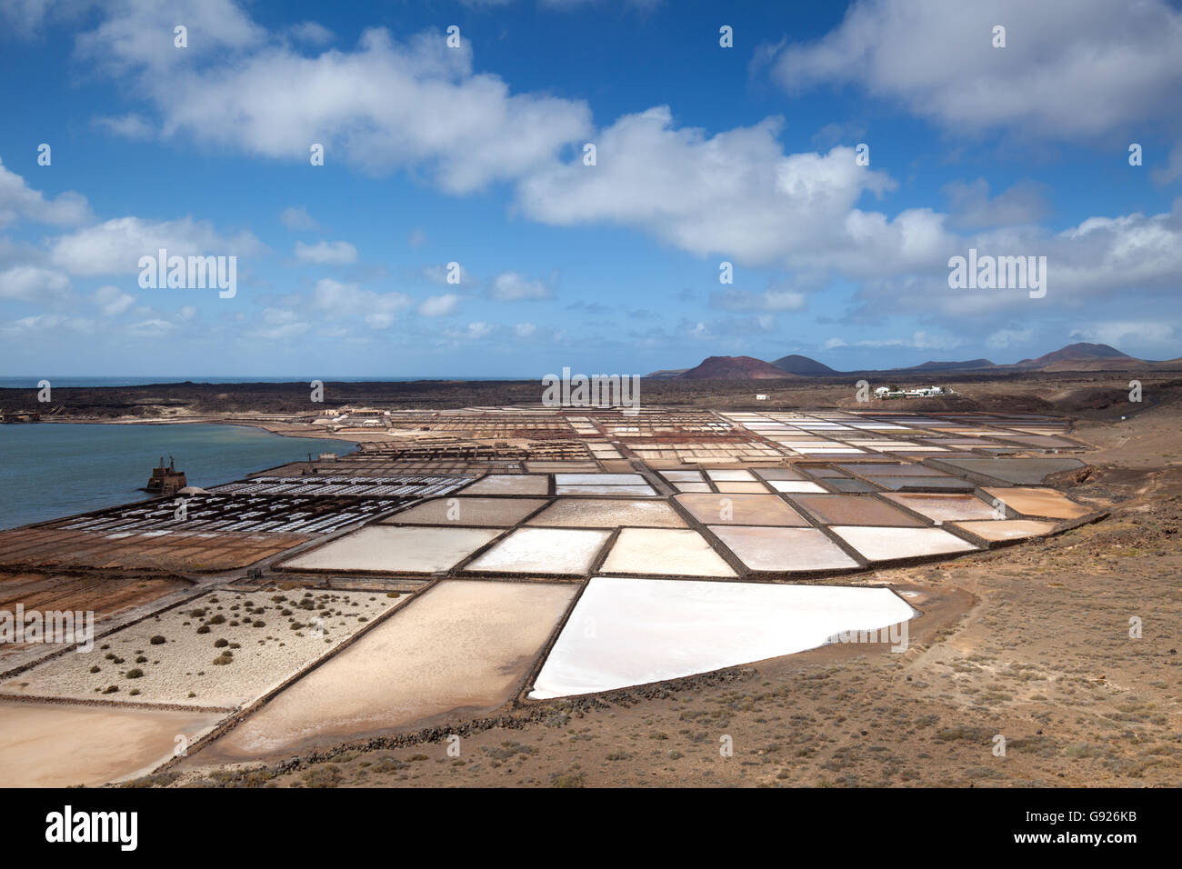 Salt Pans Salinas De Janubio Lanzarote Canary Islands High Resolution ...
