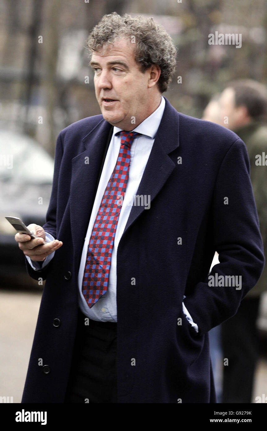 Top Gear presenter Jeremy Clarkson arrives at St Lukes Church in London ...