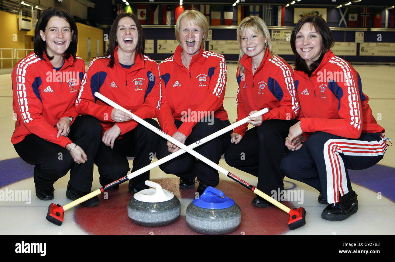 Great britains womens curling team of jackie lockhart l hi-res stock ...