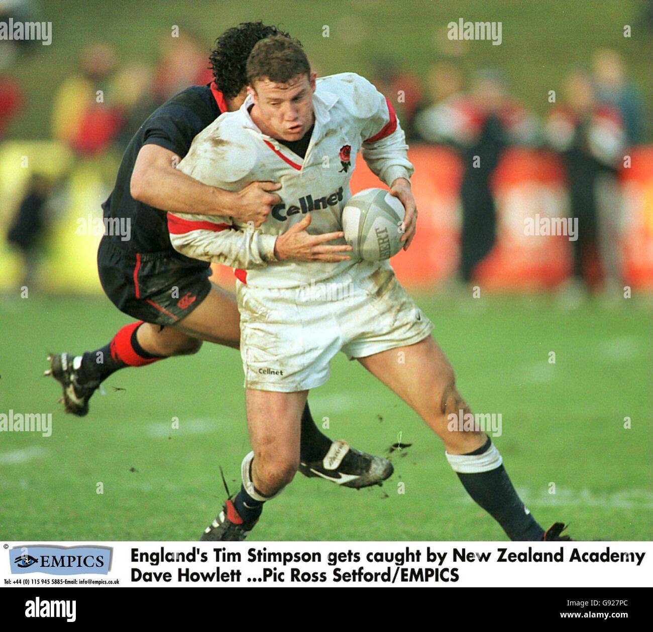 England's Tim Stimpson caught by New Zealand Academy Dave Howlett Stock ...