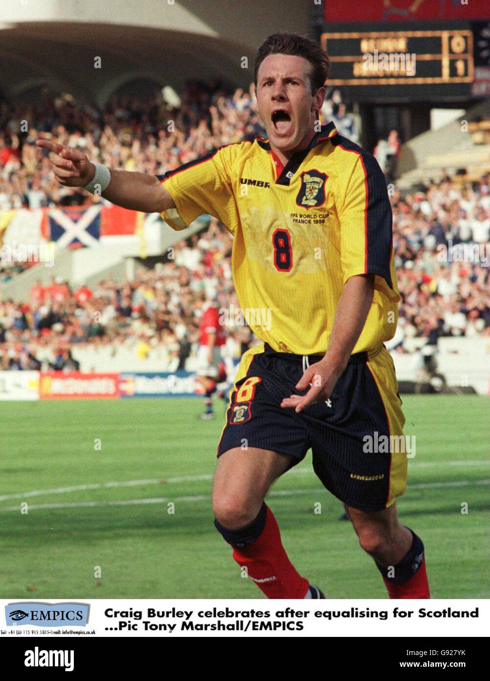 Soccer - World Cup France 98 - Group A - Scotland v Norway Stock Photo ...