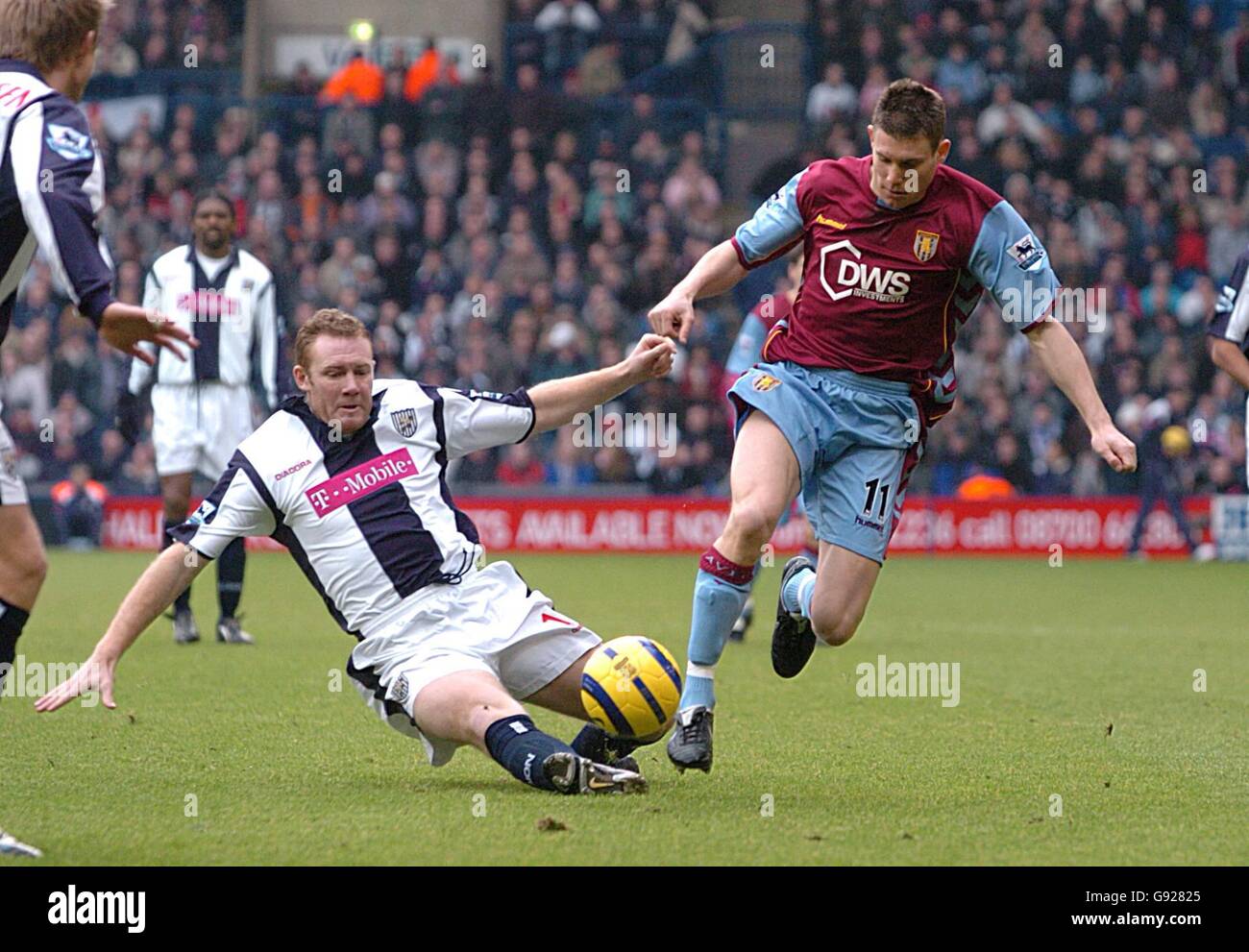 West bromwich albions steve watson and aston villas james milner hi-res ...