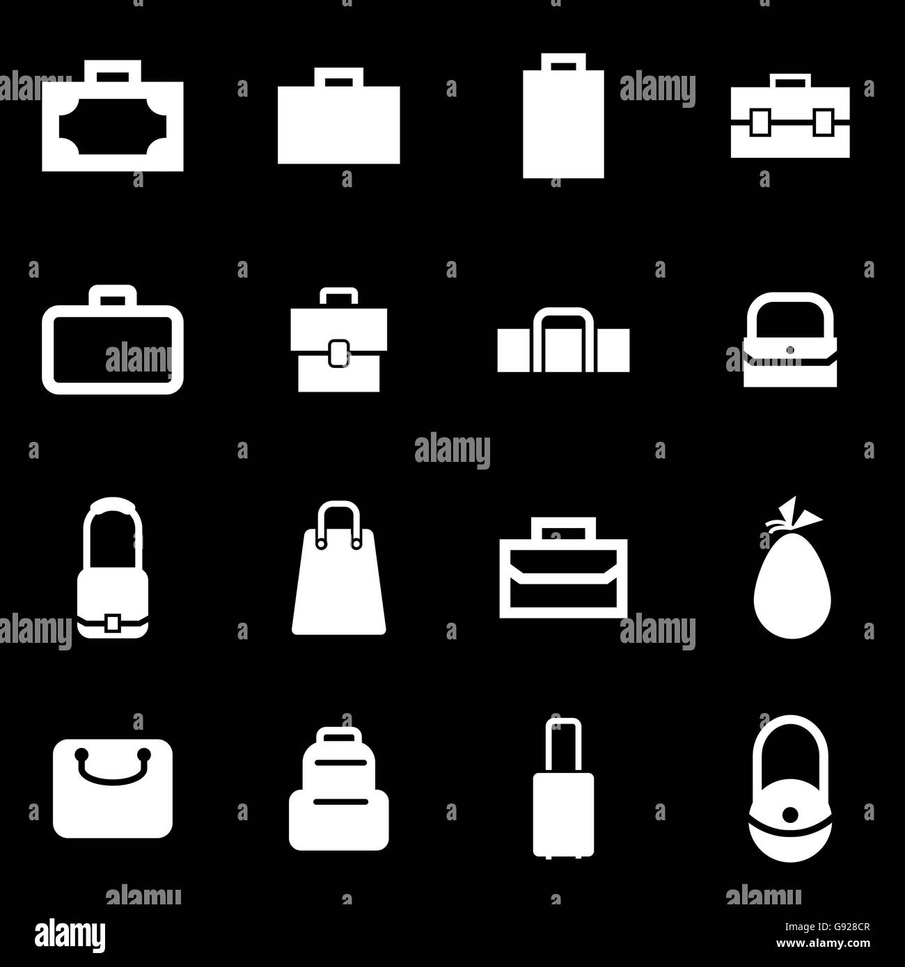 Vector white bag icon set Stock Vector Image & Art - Alamy