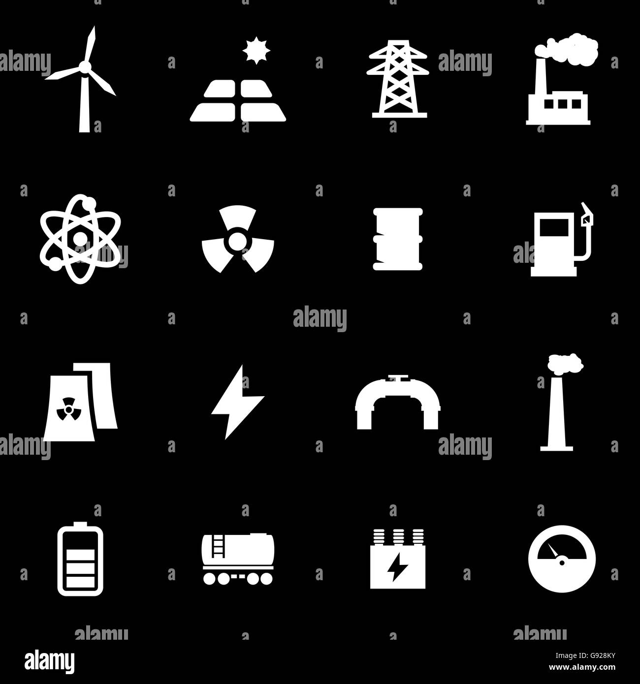Vector white energetics icon set Stock Vector Image & Art - Alamy