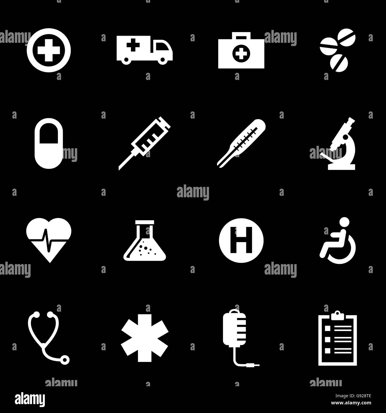 Vector White Medical Icon Set Stock Vector Image And Art Alamy