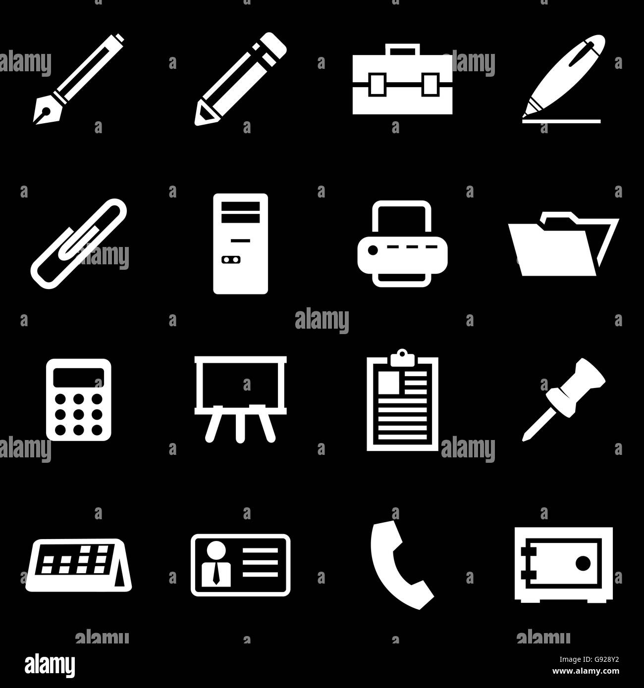 Vector white notes icon set Stock Vector Image & Art - Alamy