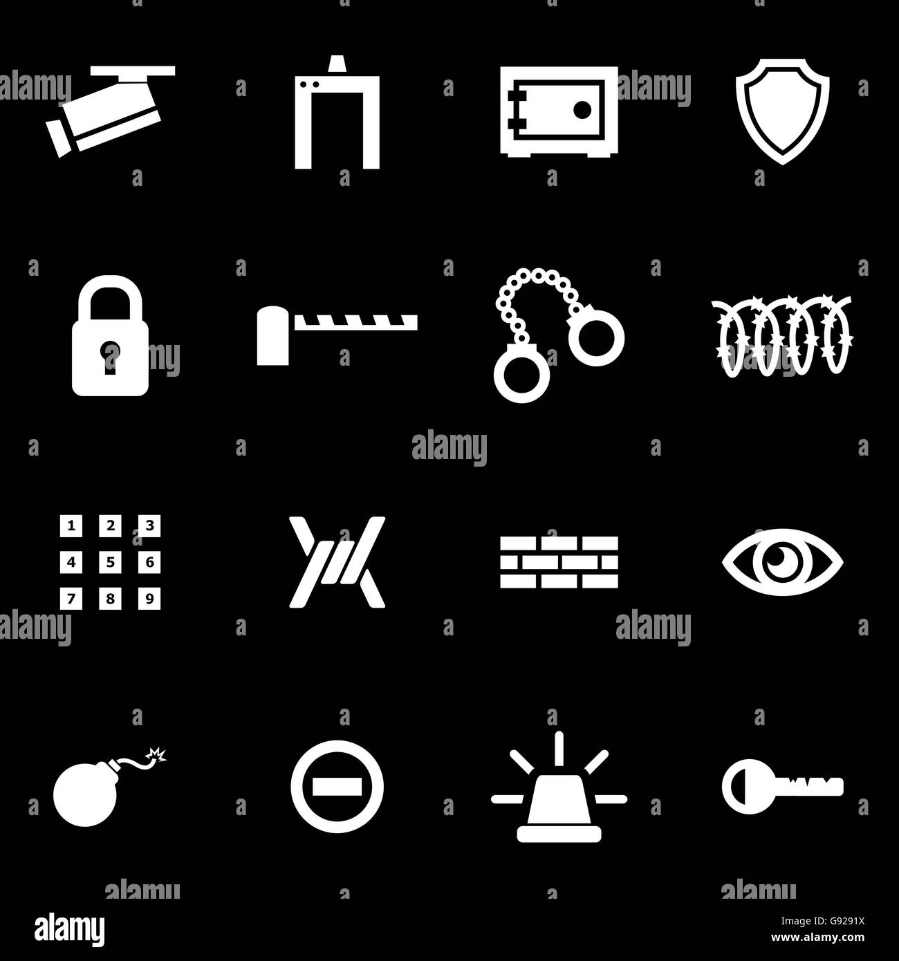 Stop icon system security Black and White Stock Photos & Images - Alamy
