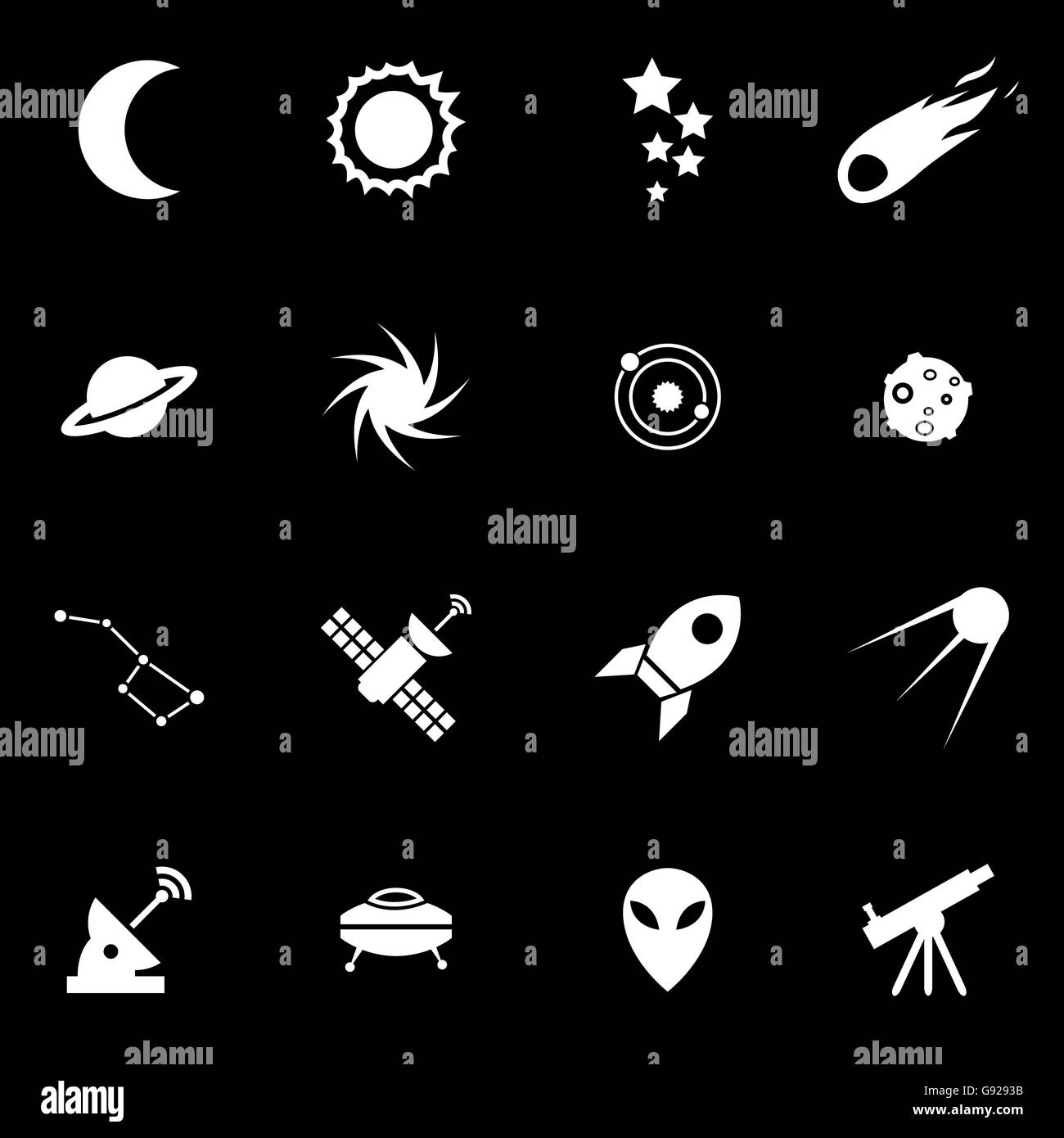 Vector white space icon set Stock Vector Image & Art - Alamy