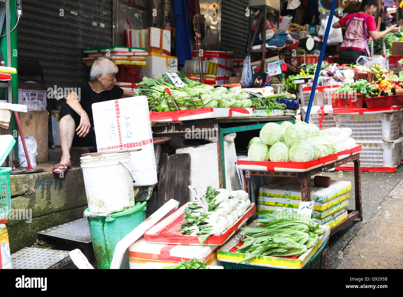 A vegetable stall in the oldest remaining street market in Central ...
