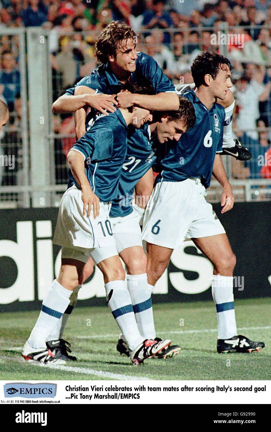 Christian vieri celebrates scoring his hi-res stock photography and ...