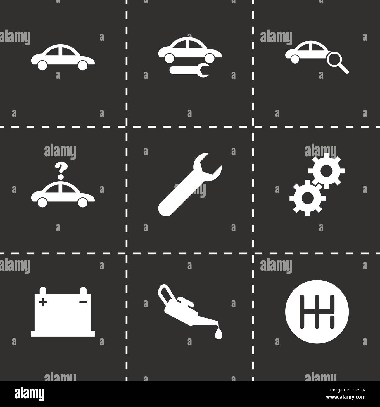Vector black car service icon set Stock Vector Image & Art - Alamy