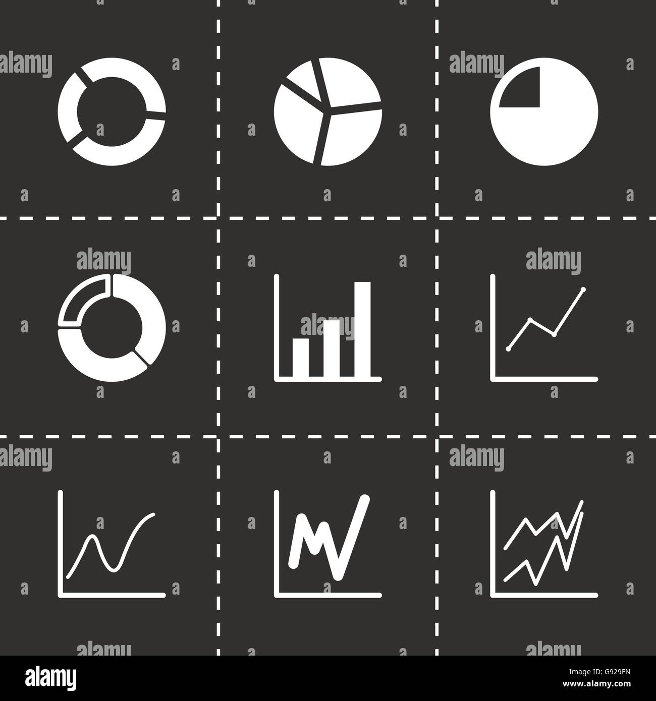Vector black diagram icon set Stock Vector Image & Art - Alamy