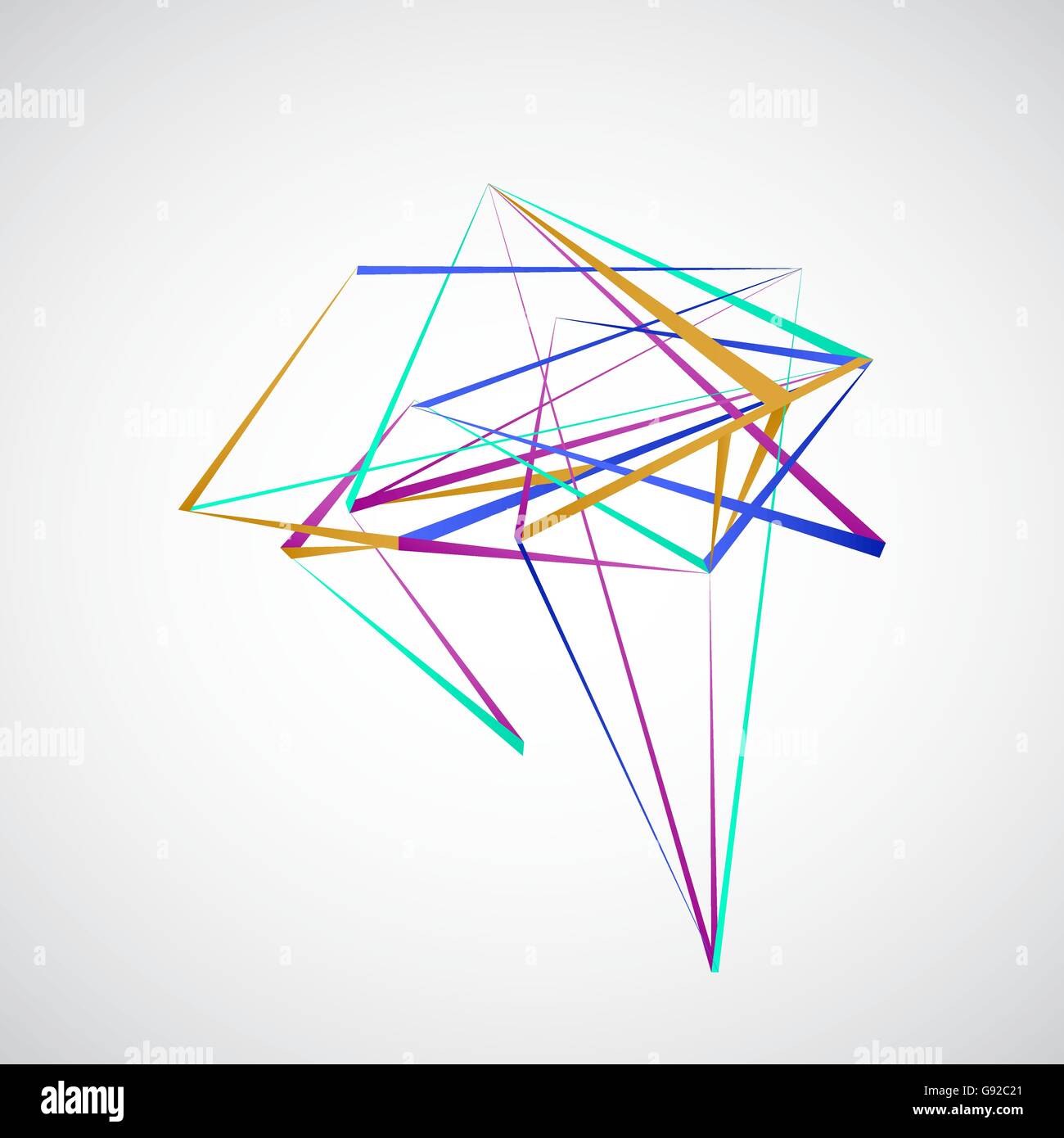 Colorful Lines shapes abstract isolated on white background vector ...