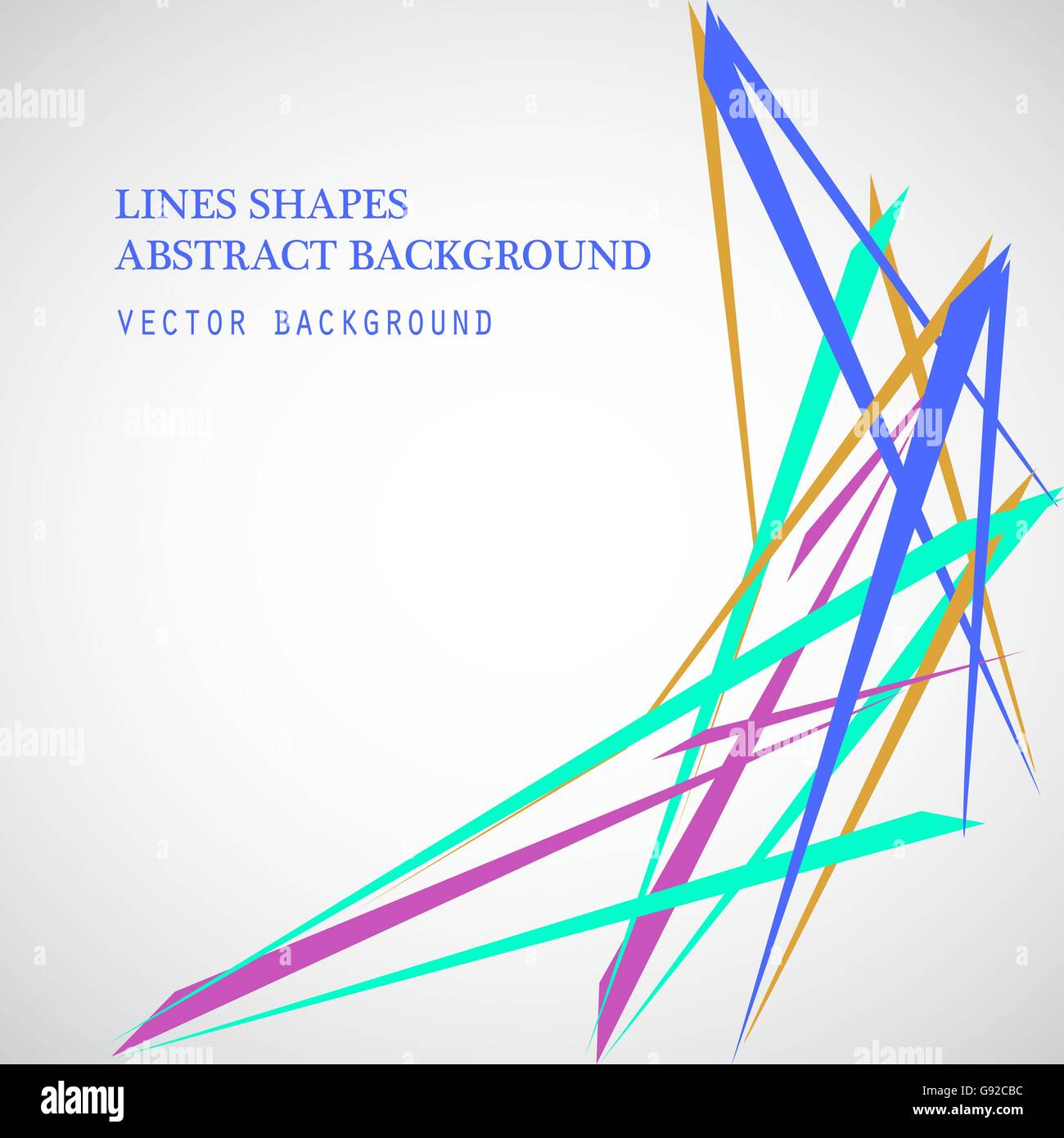 Colorful Lines shapes abstract isolated on white background vector ...