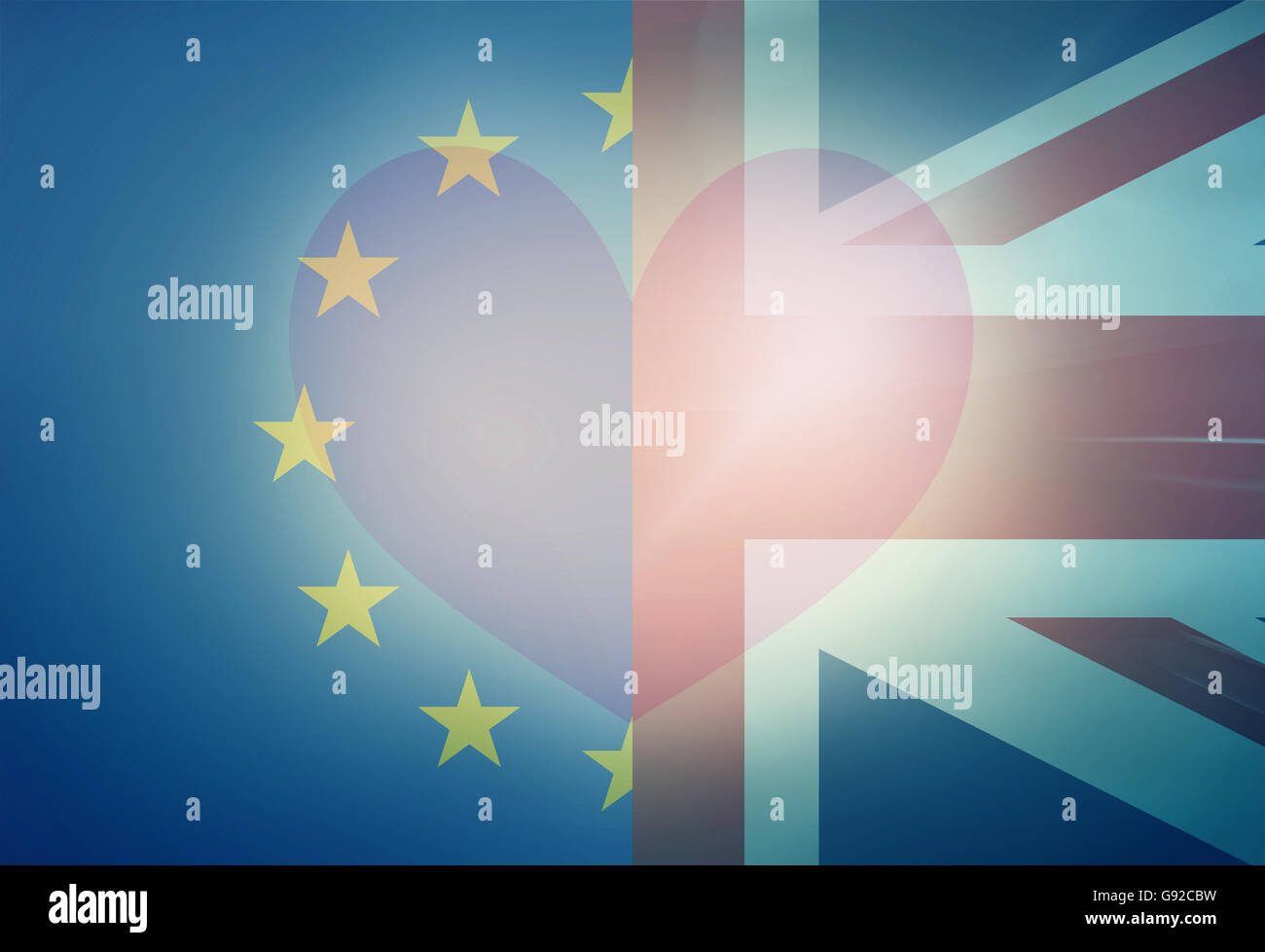 Europe and United Kingdom in Love Background Stock Photo - Alamy