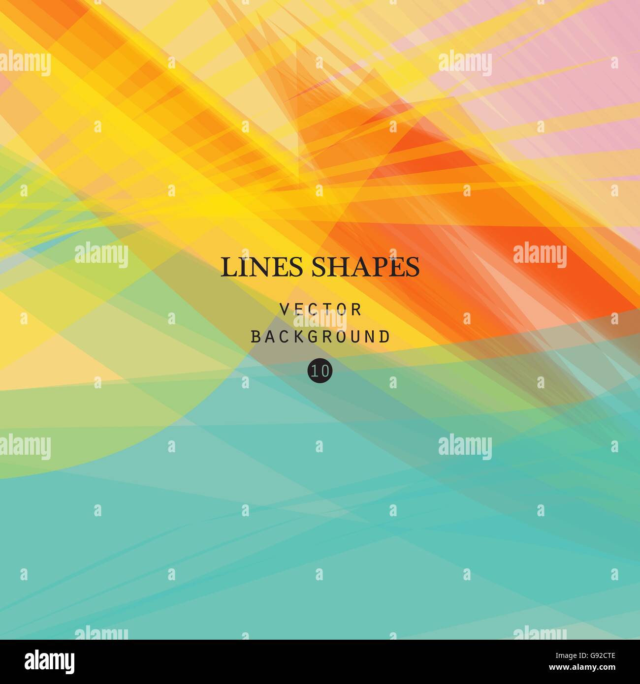 Colorful abstract vector background, cyan, yellow transparent wave ...