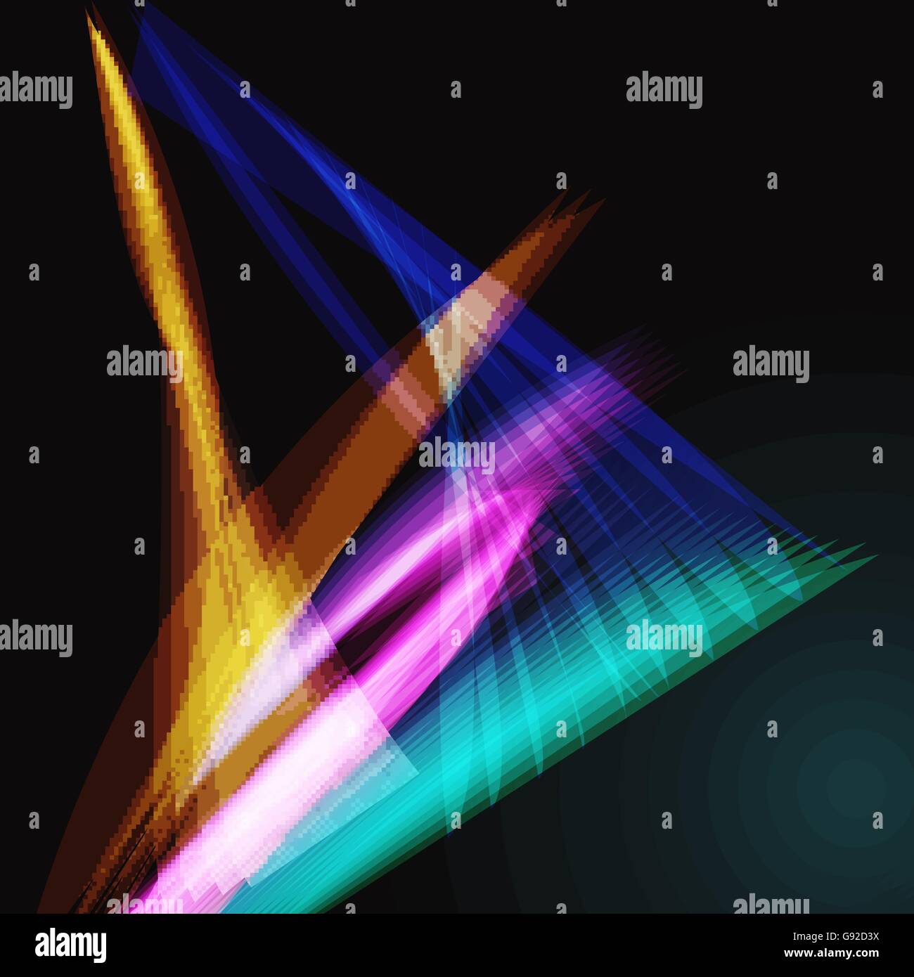 Lines shapes light abstract on blue dark background. Vector expanding ...