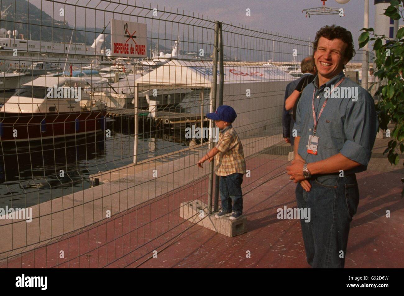 Olivier panis with his son at the monaco circuit hi-res stock ...