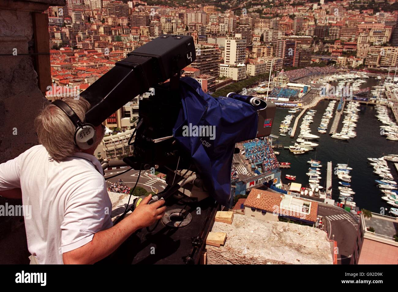 Formula One Motor Racing - Monaco Grand Prix - Practice. TV Cameraman ...