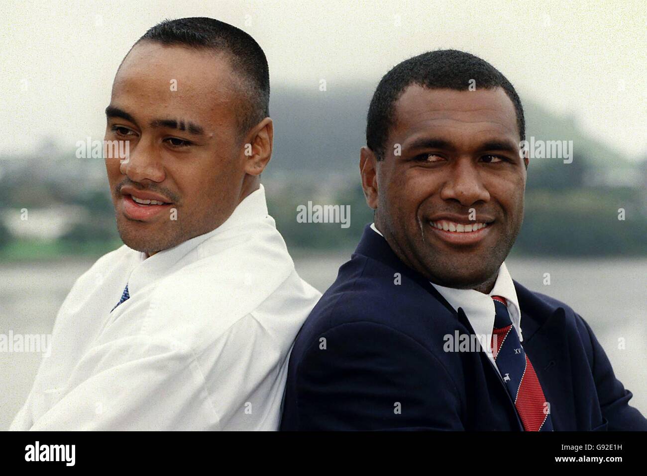 New Cap Joeli Vidiri (right) with Counties teammate Jonah Lomu (left ...