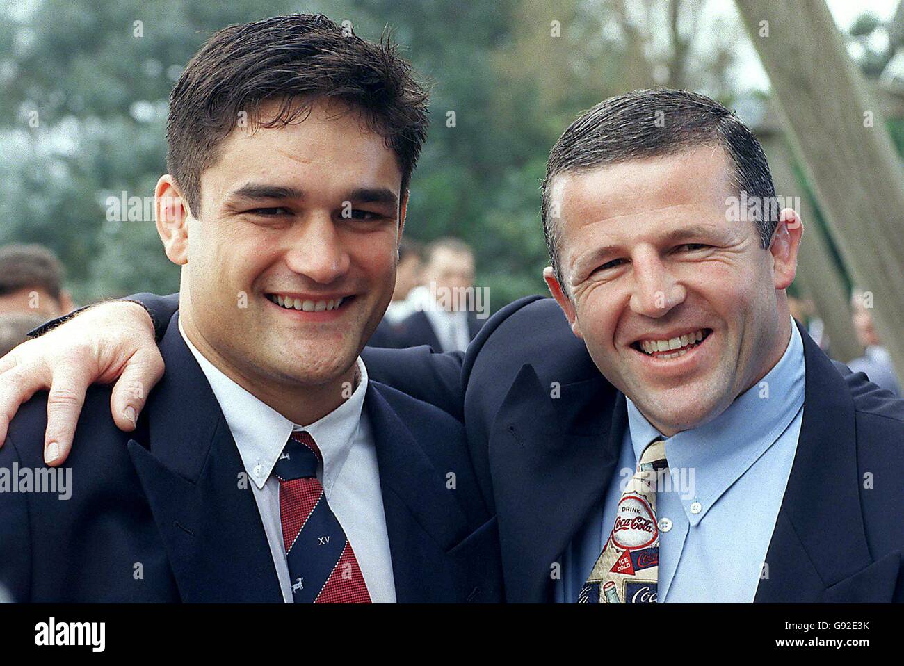 Retired All Black captain Sean Fitzpatrick (right) welcomes in new ...