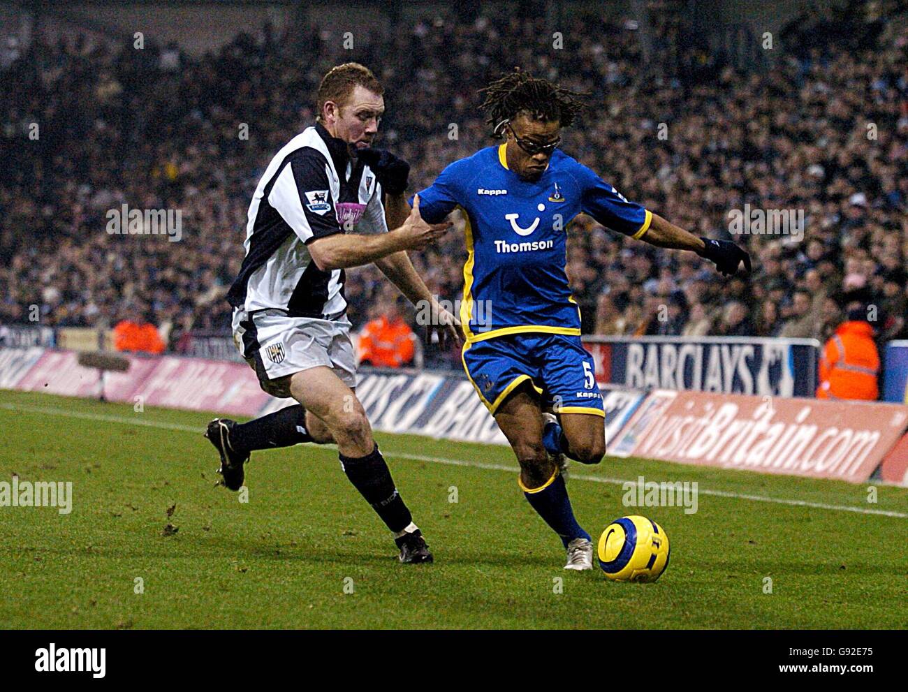 West Bromwich Albion's Steve Watson and Tottenham Hotspurs' Edgar ...