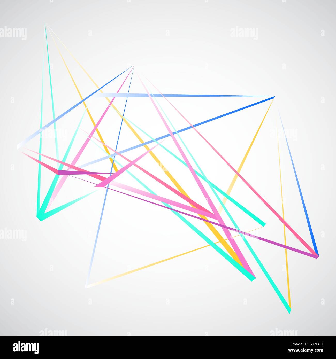 Colorful Lines shapes abstract isolated on white background vector ...