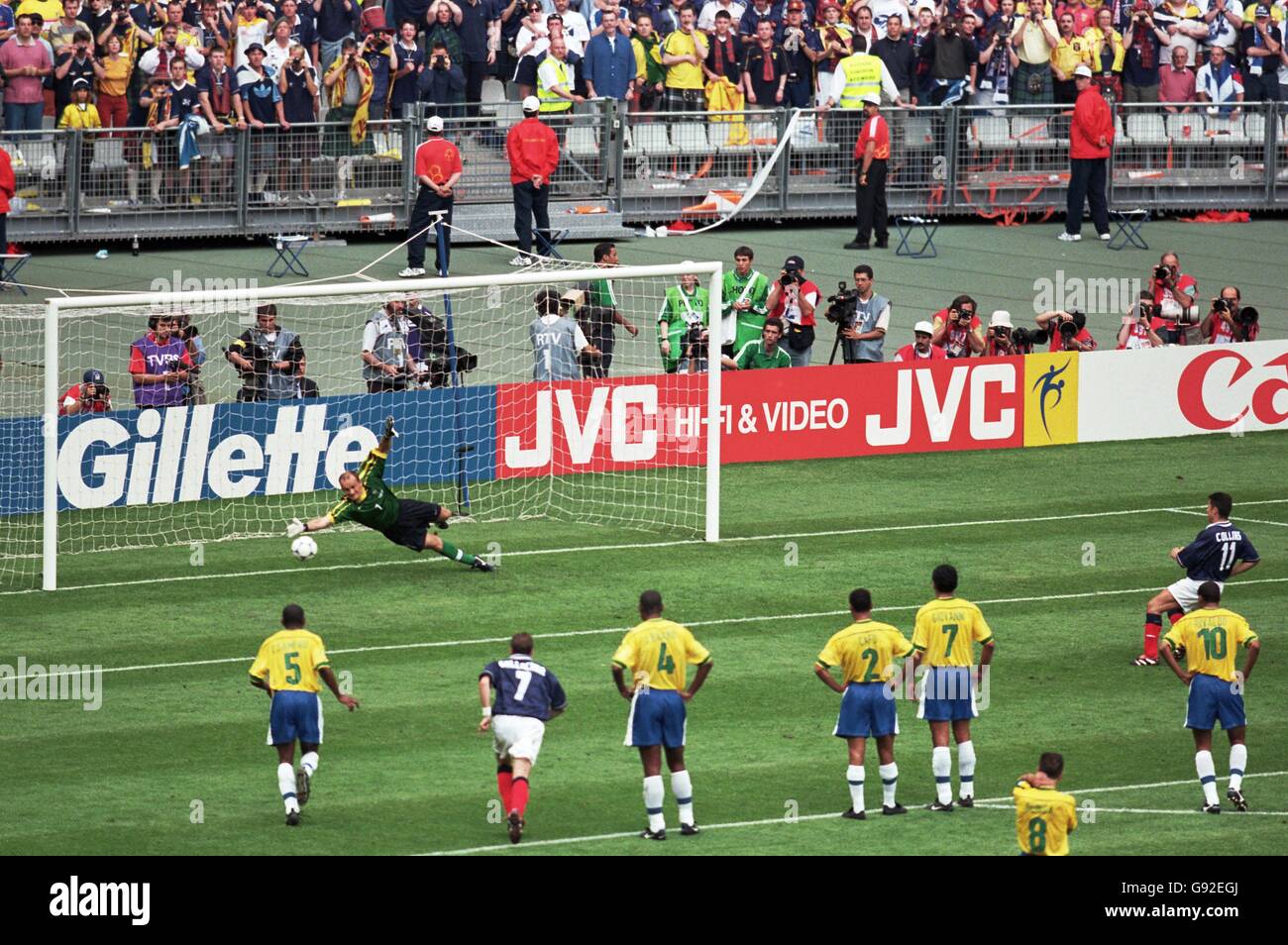 Soccer - World Cup France 98 - Group A - Brazil v Scotland Stock Photo ...