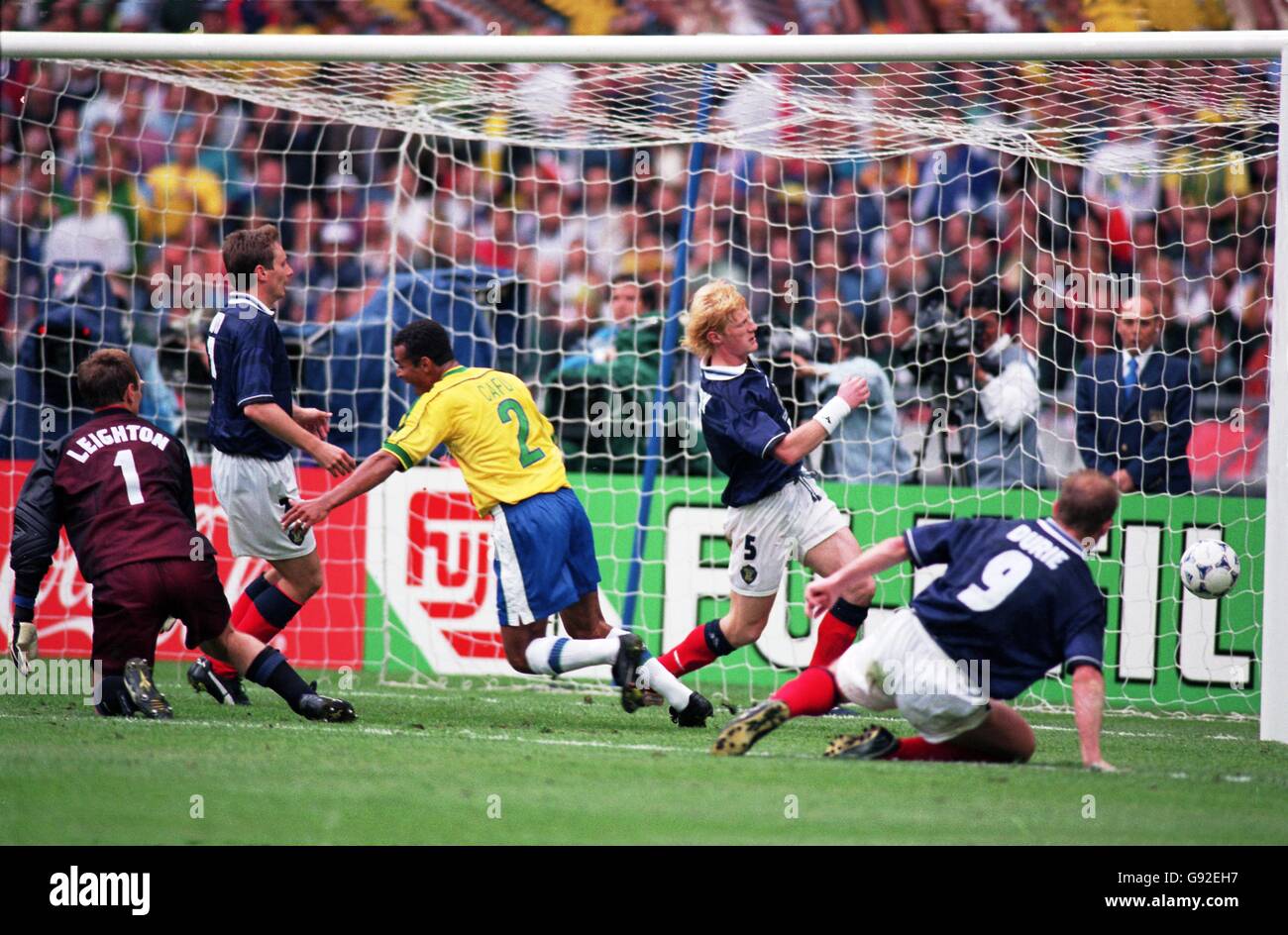Soccer - World Cup France 98 - Group A - Brazil v Scotland Stock Photo ...