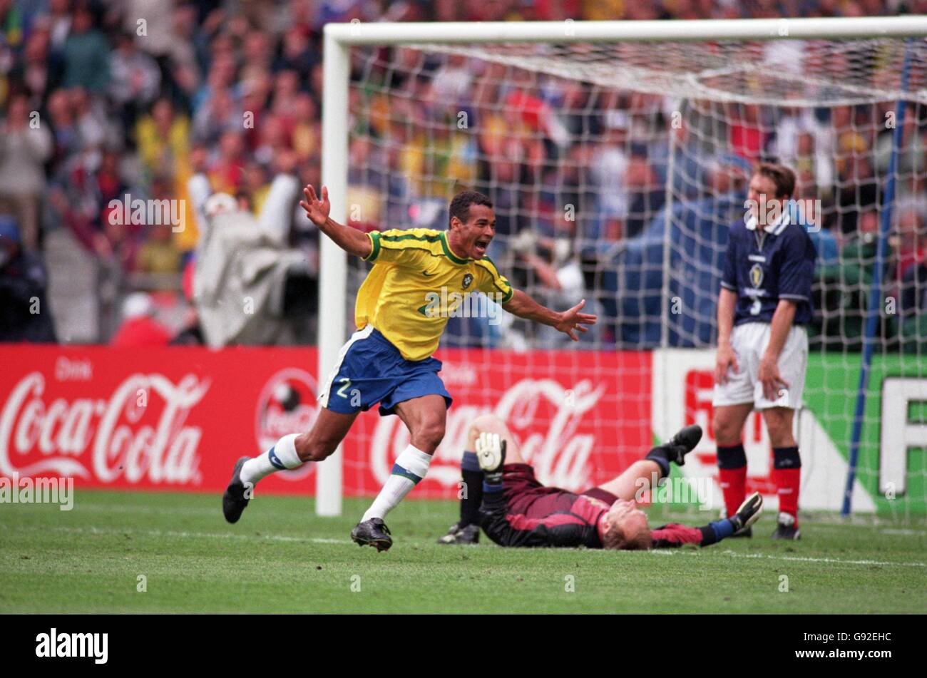 Soccer - World Cup France 98 - Group A - Brazil v Scotland Stock Photo ...