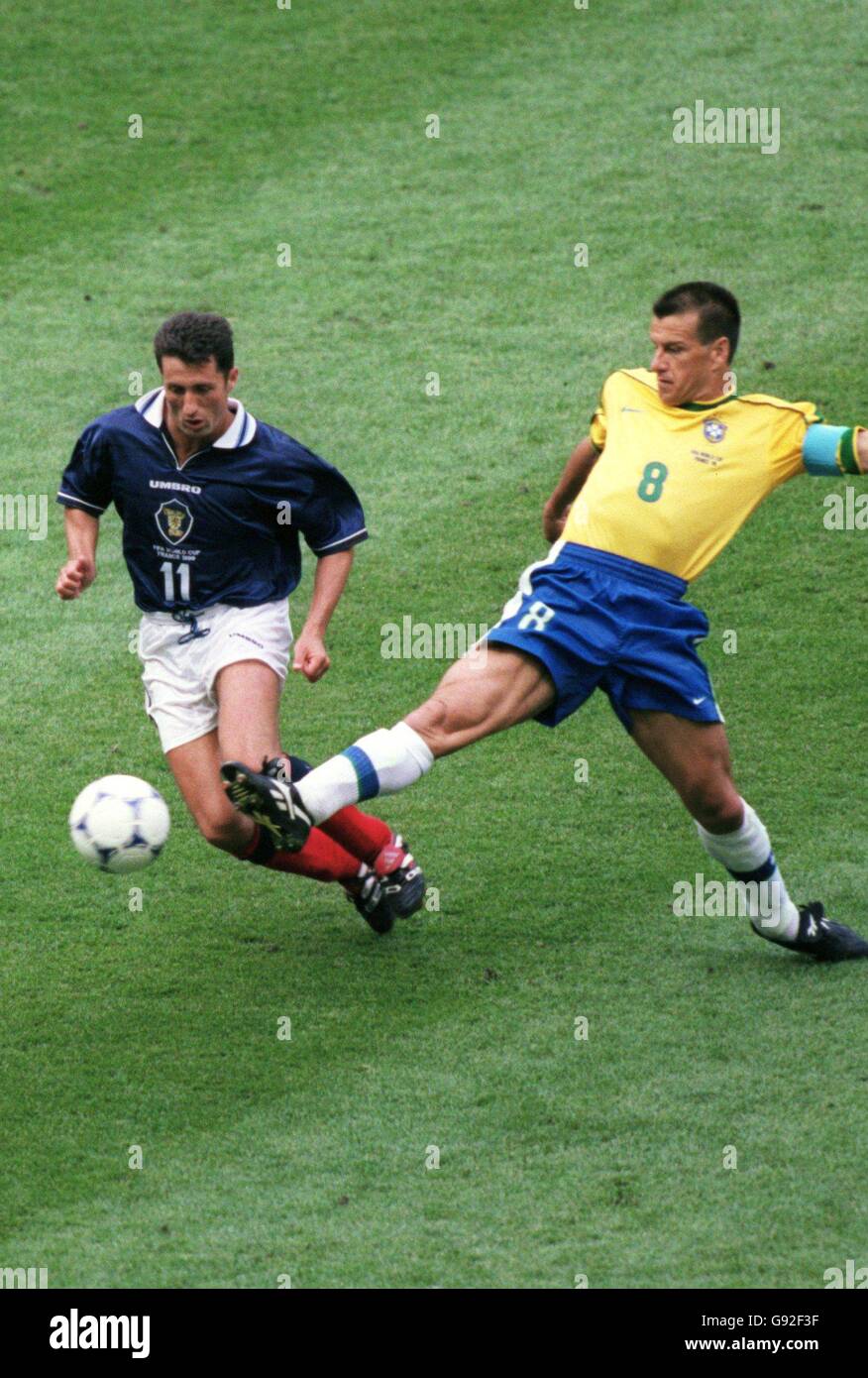 Soccer - World Cup France 98 - Group A - Brazil v Scotland Stock Photo ...